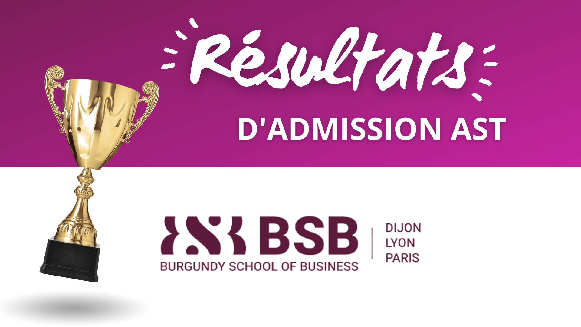 Résultats d’admission à BSB en AST 2026 - Objectif AST